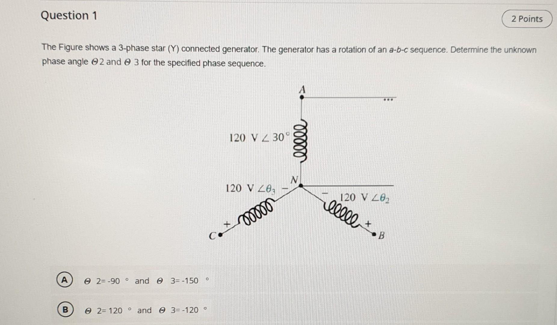Solved The Figure shows a 3-phase star (Y) connected | Chegg.com