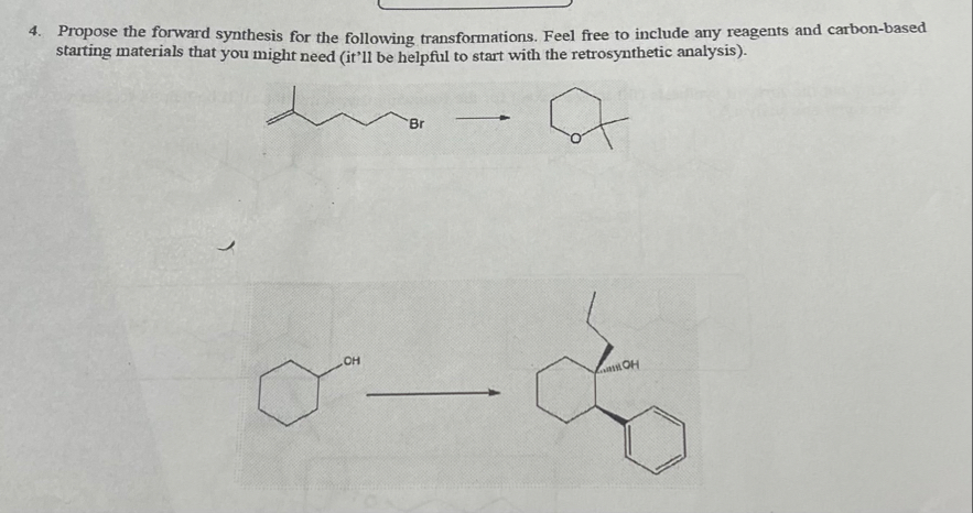 Solved Propose the forward synthesis for the following | Chegg.com