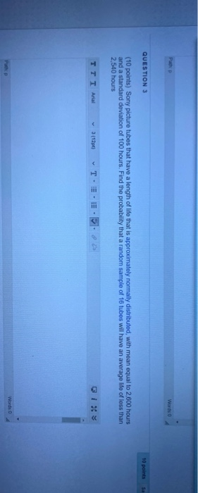 Solved Par Words QUESTION 3 10 points Sa (10 points) Sony | Chegg.com