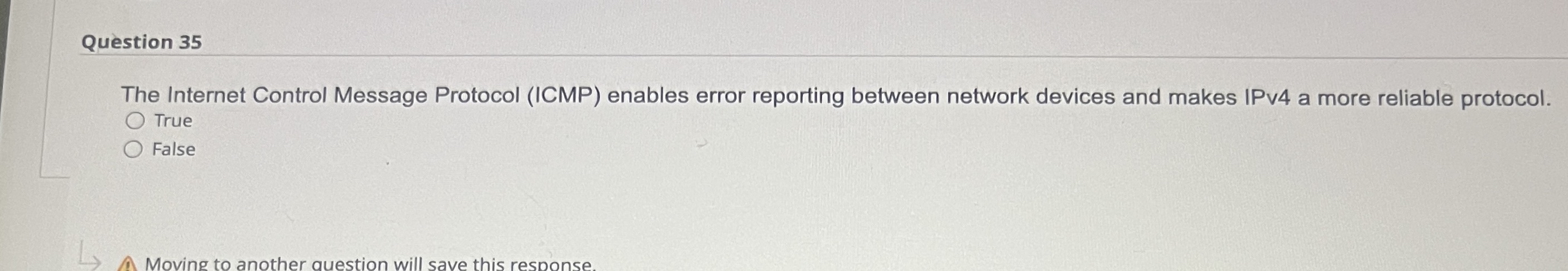Solved Question 35The Internet Control Message Protocol | Chegg.com