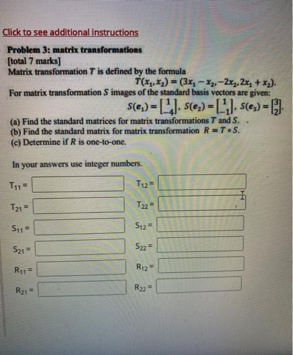 Solved Click to see additional instructions Problem 3: | Chegg.com