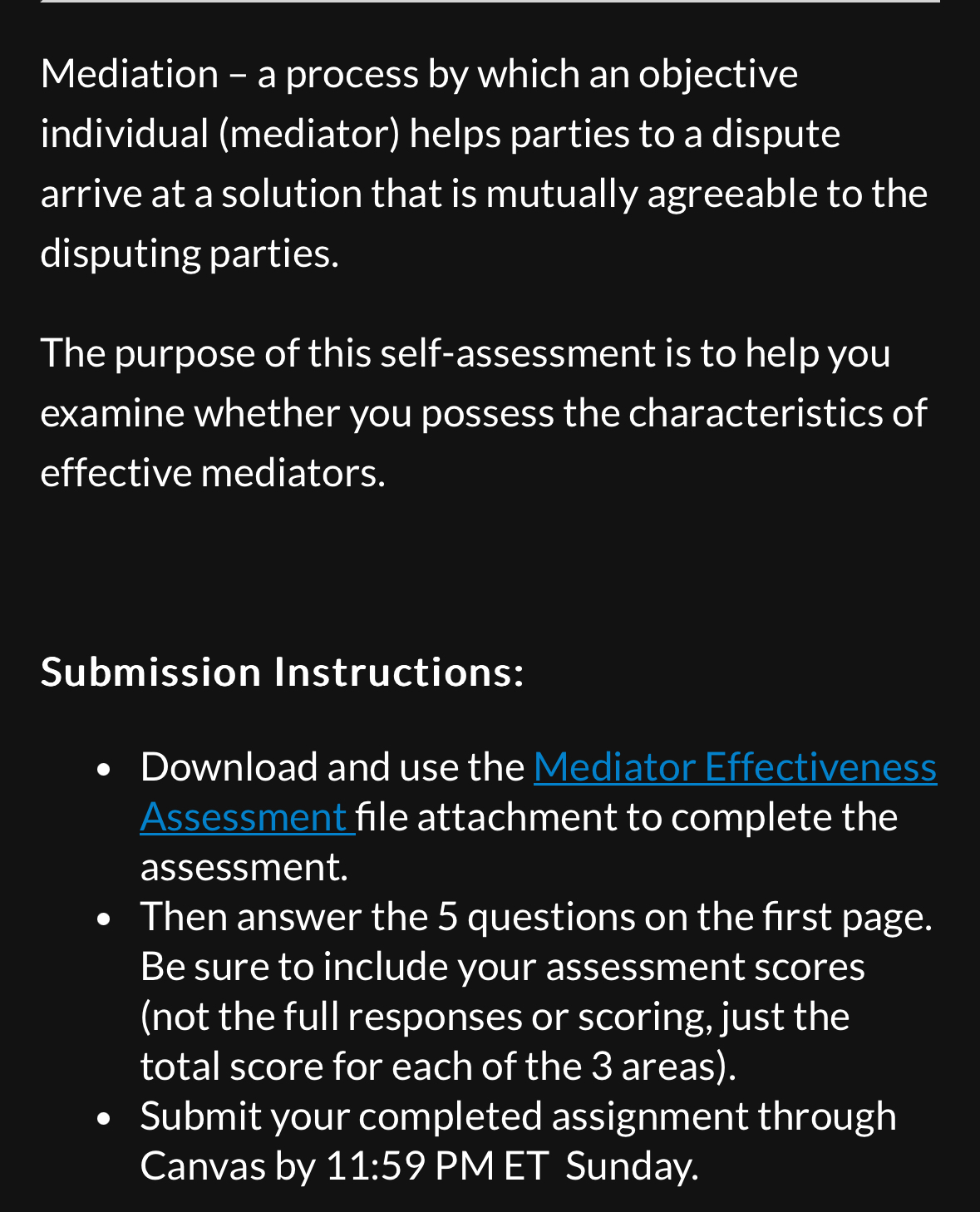Solved Mediation - ﻿a process by which an objective | Chegg.com