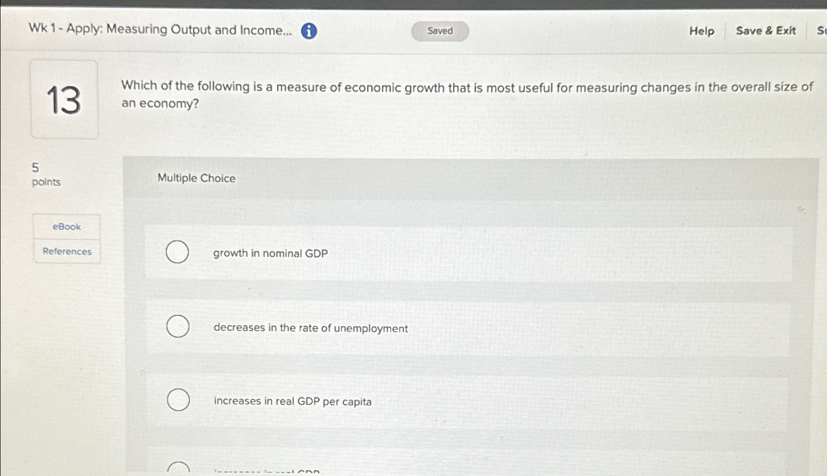 Solved Wk 1 - ﻿Apply: Measuring Output and Income...HelpSave | Chegg.com