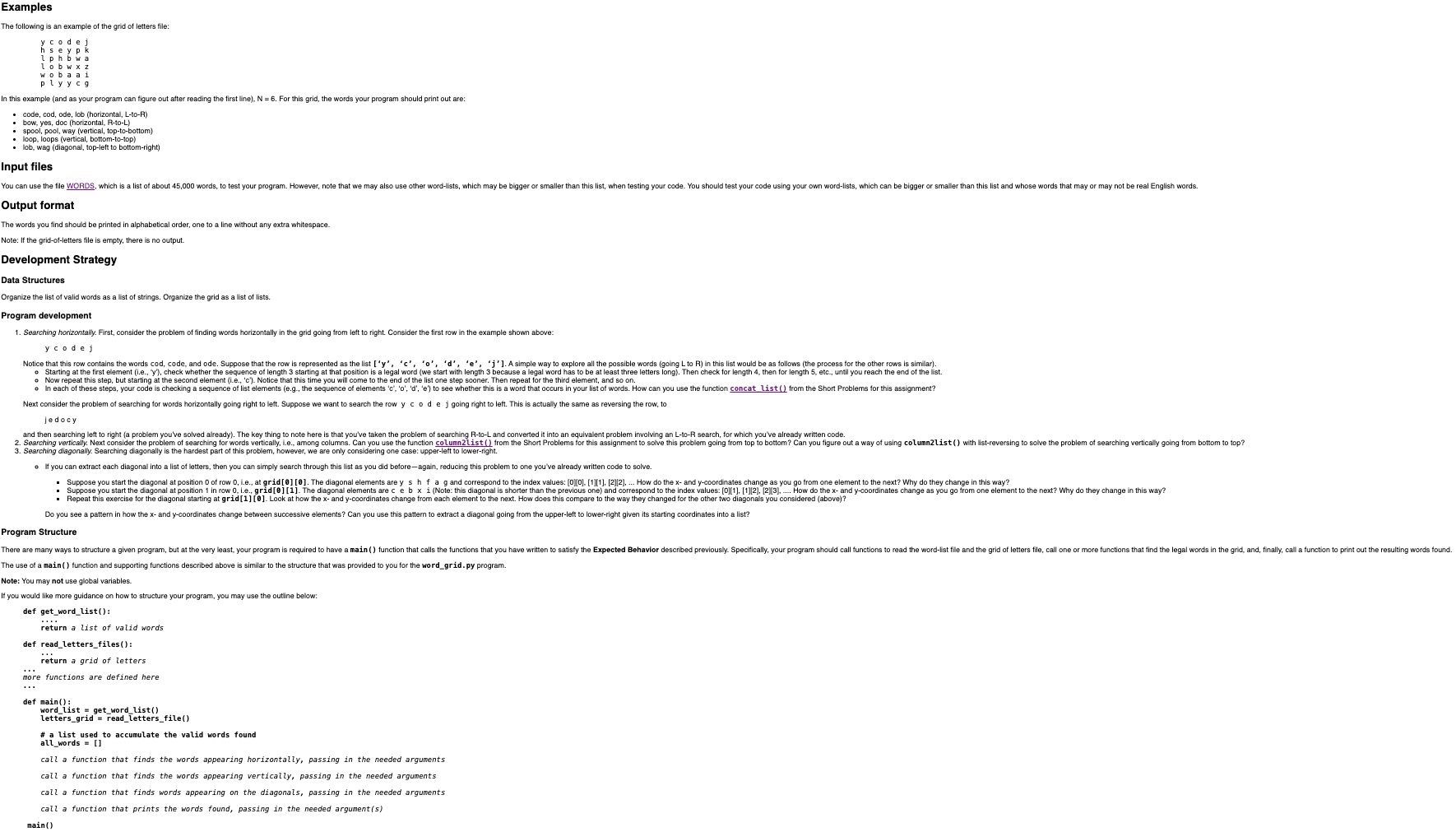 Solved Expected BehaviorWite a program, in a fie namad | Chegg.com