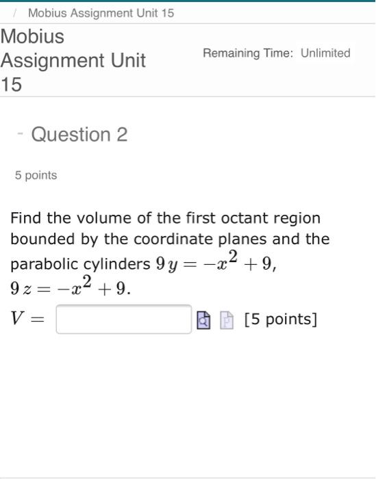 Solved | Mobius Assignment Unit 15 Mobius Assignment Unit 15 | Chegg.com