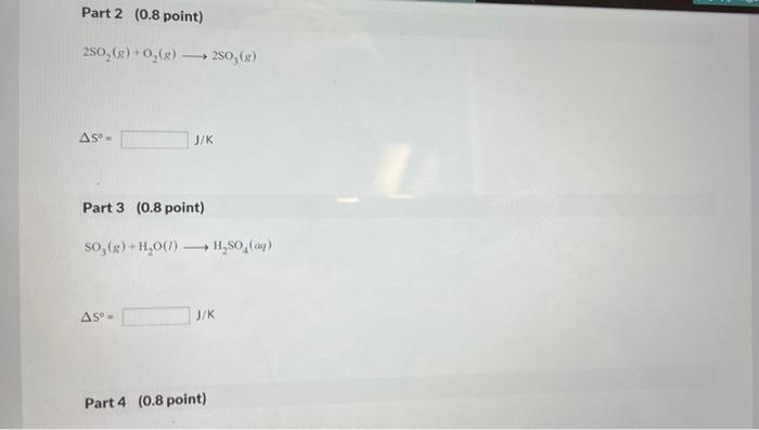 Solved Use the standard molar entropies provided in the | Chegg.com