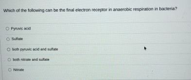 Solved Which of the following can be the final electron | Chegg.com