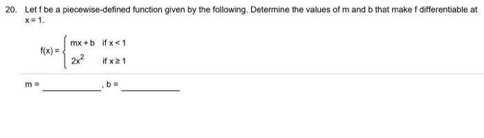 Solved -Let f be a piecewise-defined function given by the | Chegg.com
