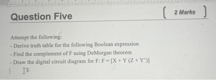 Solved Attempt the following: - Derive truth table for the | Chegg.com