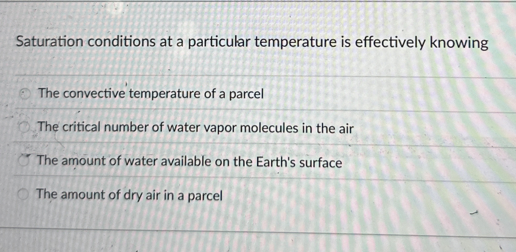 Solved Saturation conditions at a particular temperature is | Chegg.com