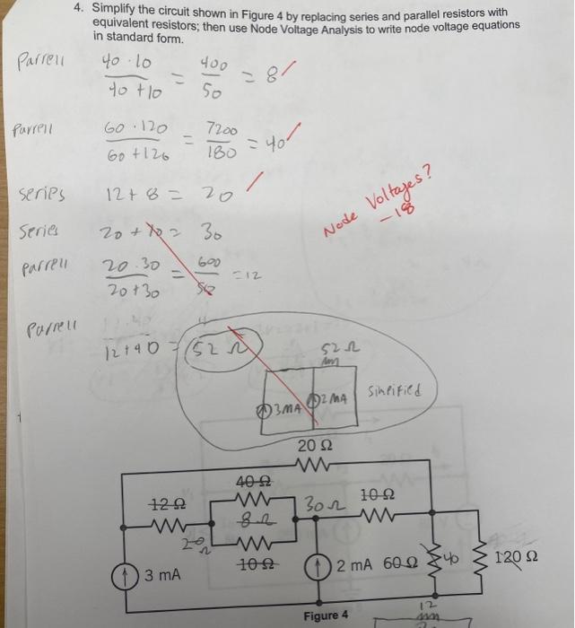 Solved Parrell Parrell series Series Parrell 4. Simplify the | Chegg.com