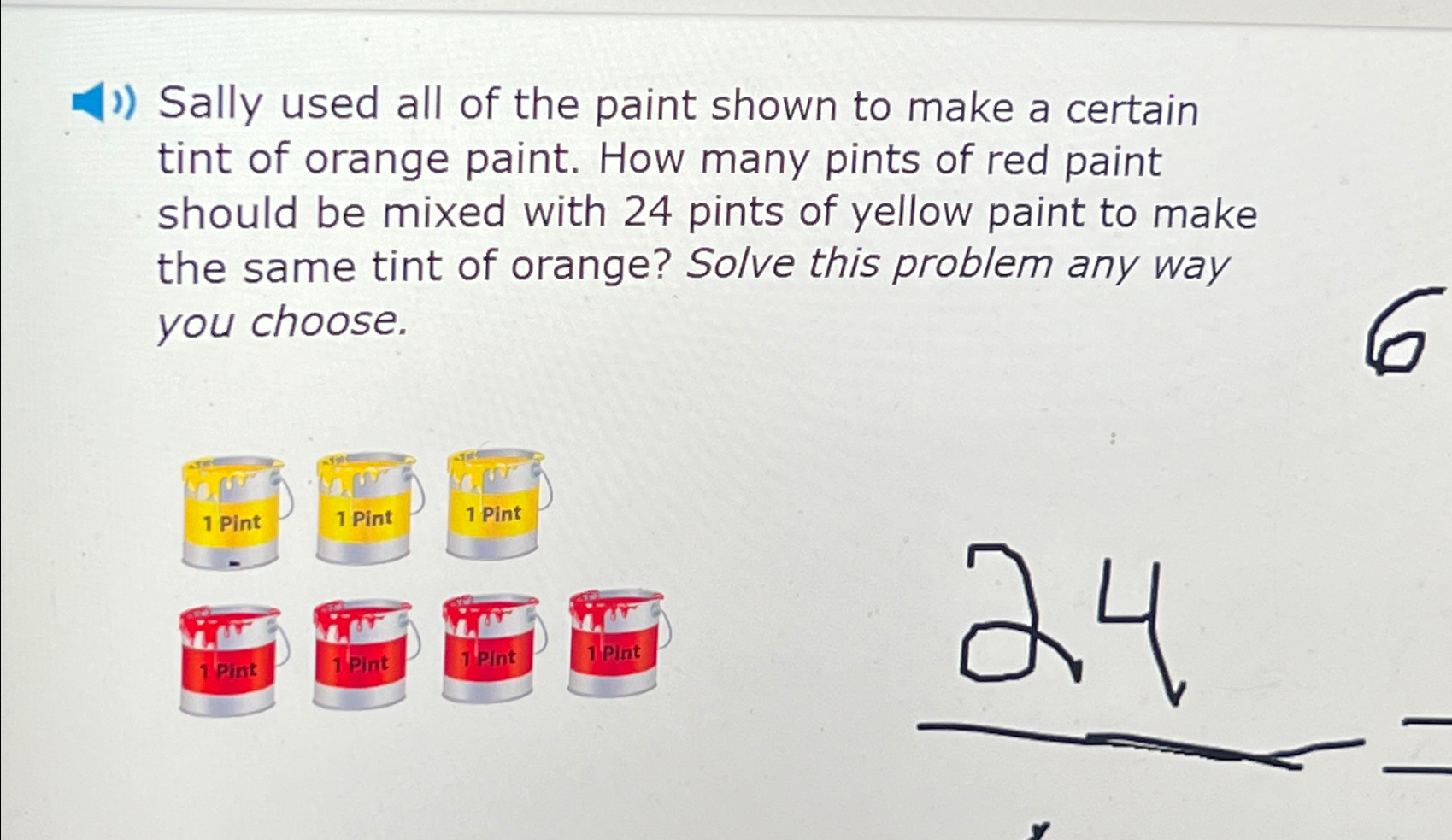 Solved (1) ﻿Sally used all of the paint shown to make a | Chegg.com