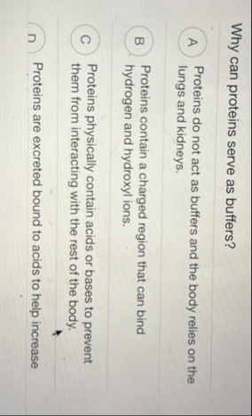 Solved Why can proteins serve as buffers?Proteins do not act | Chegg.com