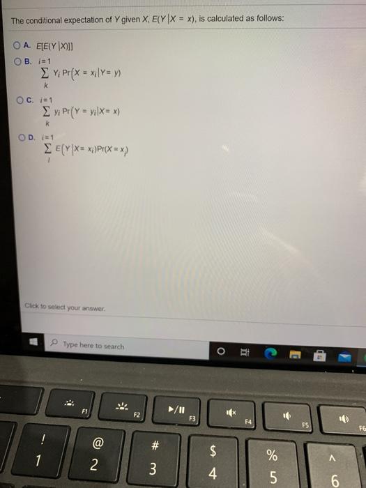 Solved The conditional expectation of Y given X, E(YX = x), | Chegg.com