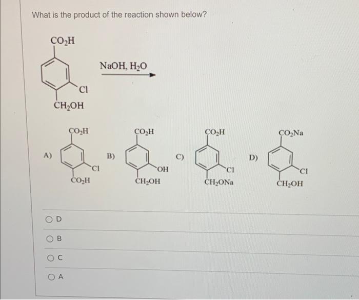 Solved What is the product of the reaction shown below? CO2H | Chegg.com