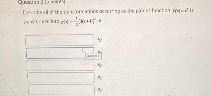 Solved Describe all of the transformations occurring as the | Chegg.com