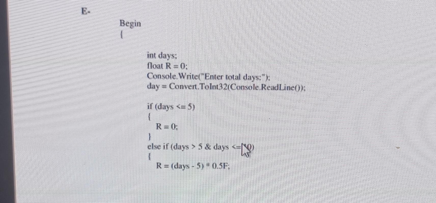 Solved Begii: lat days: lloat R=0 Cunsole White Enter | Chegg.com