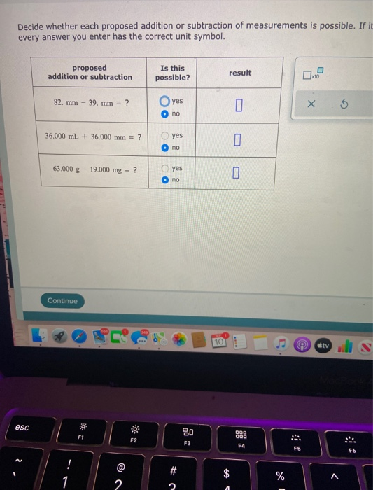 Solved Decide whether each proposed addition or subtraction | Chegg.com