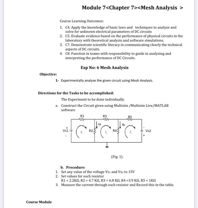 Solved Module 7 Course Learning Outcomes: 1. C4. Apply the | Chegg.com