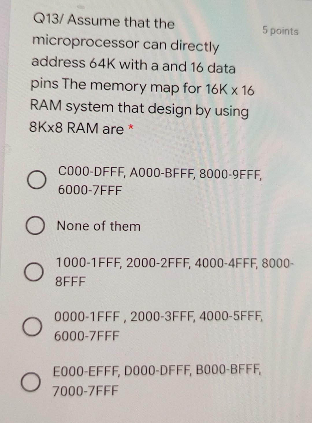 Solved 5 points Q13/ Assume that the microprocessor can | Chegg.com