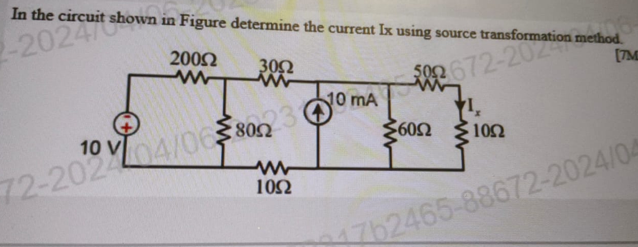 Solved In The Circuit Shown In Figure Determine The Current