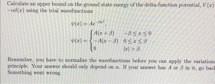 Solved Calculate an upper bound on the ground state energy | Chegg.com