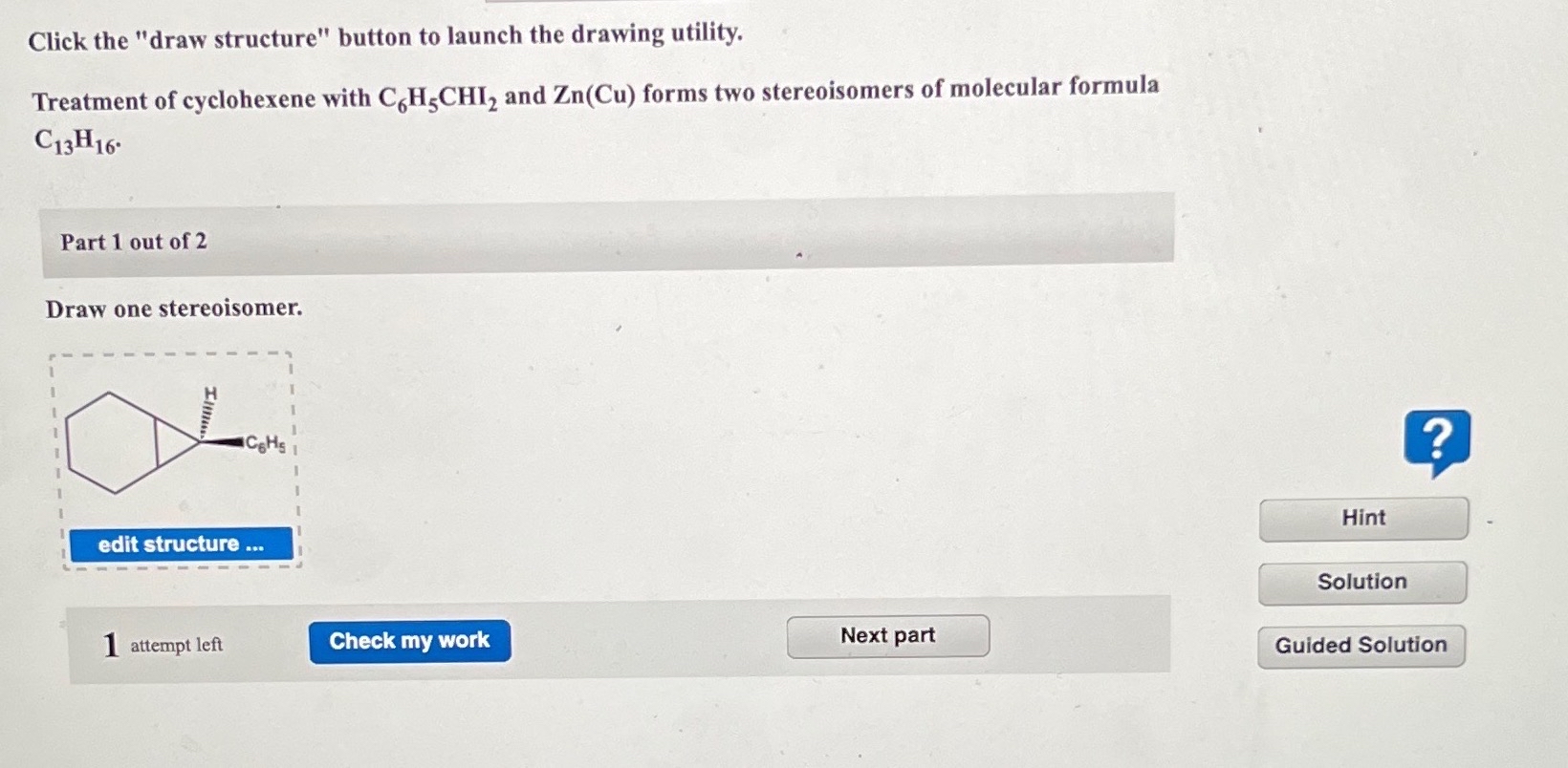 Solved Click the "draw structure" button to launch the | Chegg.com