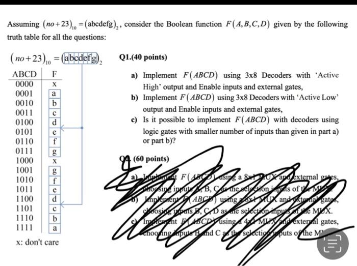 Solved Assuming (no +23), = (abcdefg),, consider the Boolean | Chegg.com
