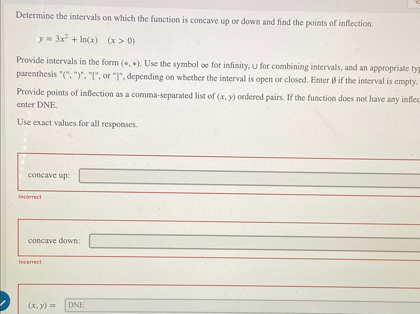 Solved Determine the intervals on which the function is | Chegg.com