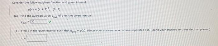 Solved Consider the following glven function and given | Chegg.com