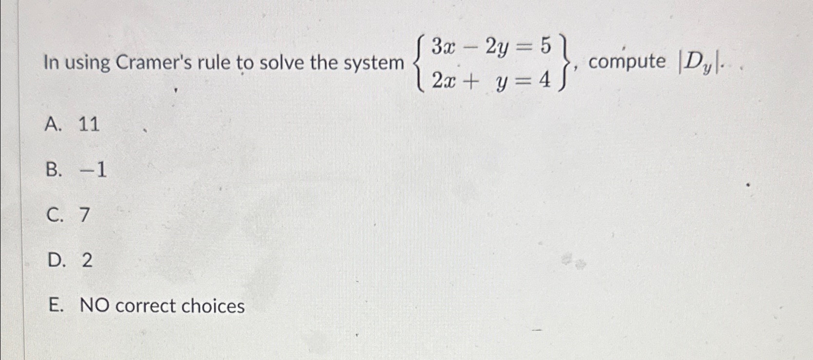 Solved In using Cramer's rule to solve the system | Chegg.com