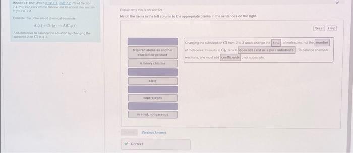 Solved in your ofint. foginen why ina a not cerricot. Match | Chegg.com