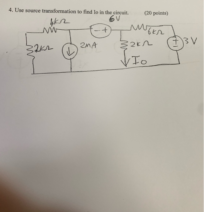 Solved 4. Use source transformation to find Io in the | Chegg.com