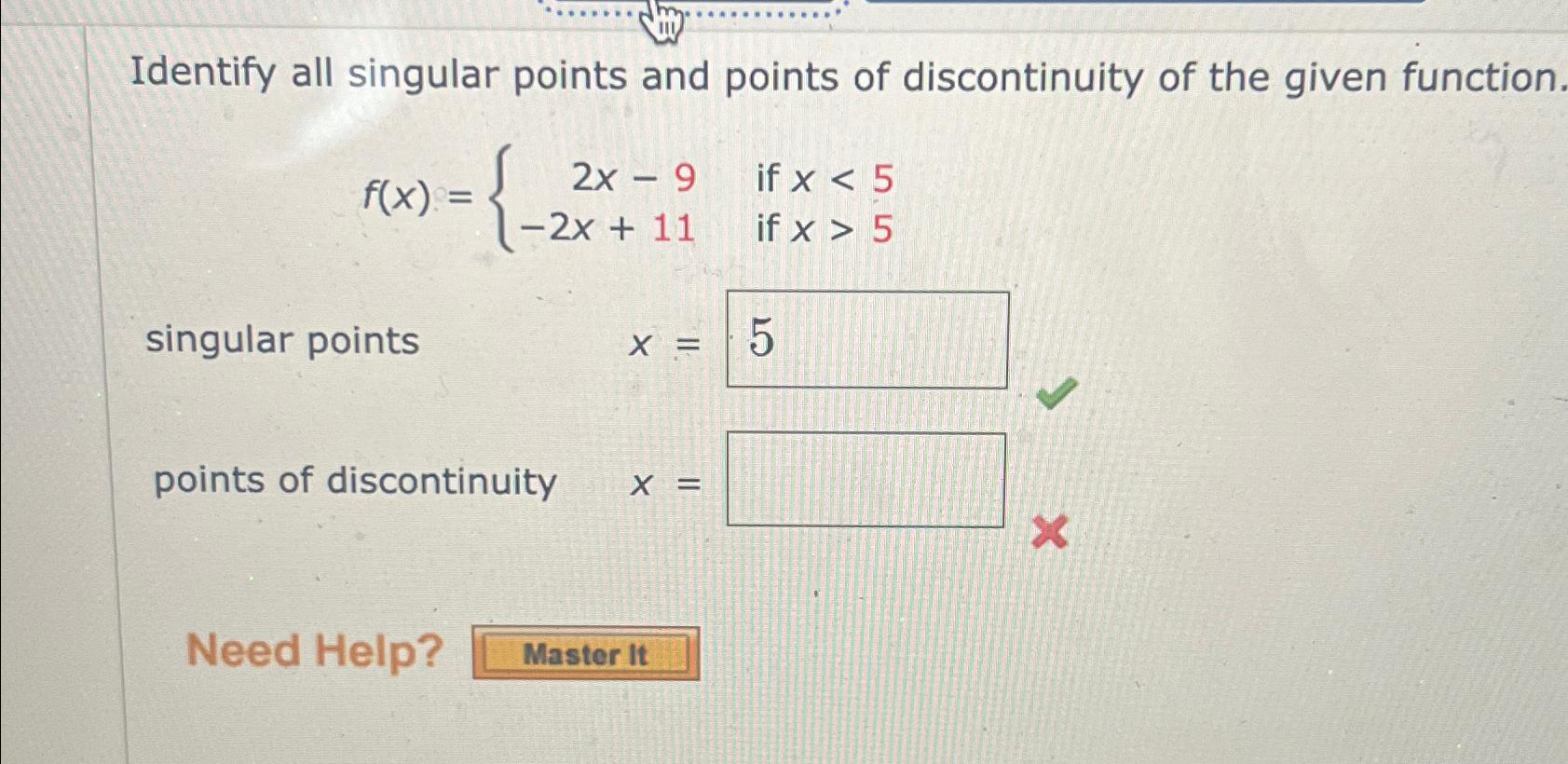 Identify all singular points and points of | Chegg.com