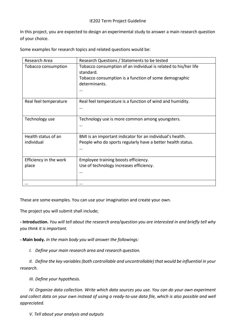 Solved IE202 Ierm Project GuIdeline In this project, you are | Chegg.com