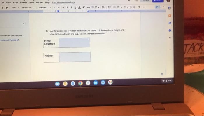 Solved Edit View Insert Format Tools Add-on Helplast edit | Chegg.com