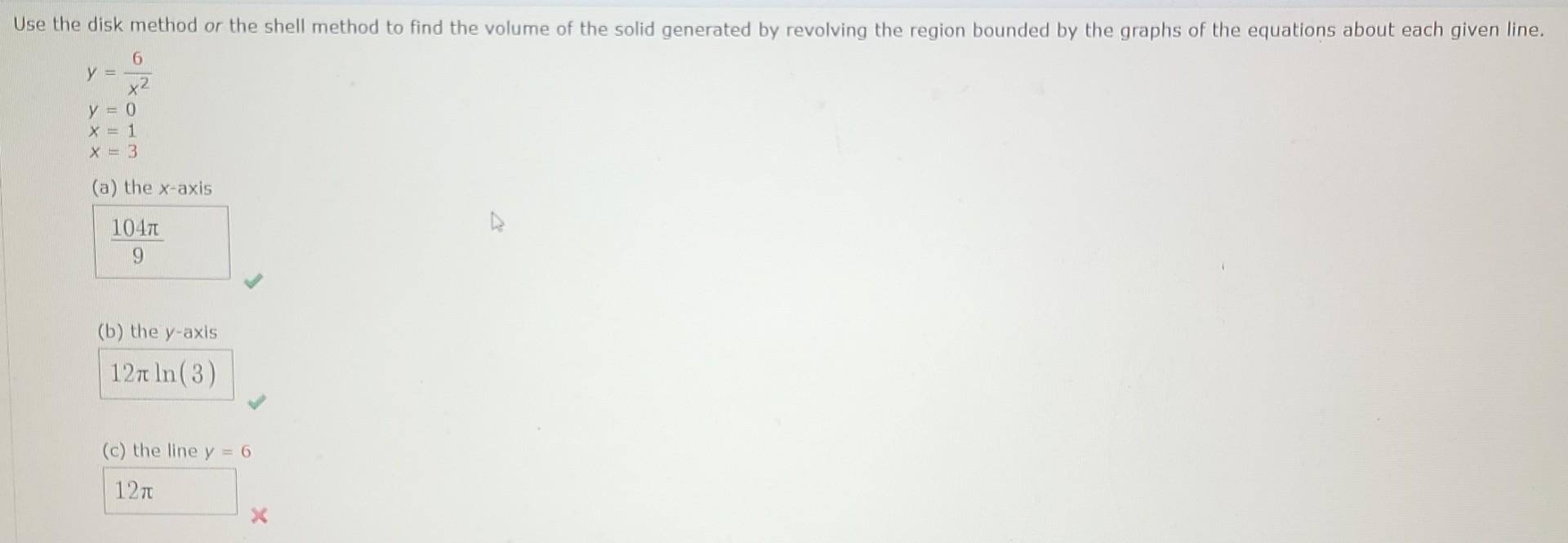 Solved Use the disk method or the shell method to find the | Chegg.com