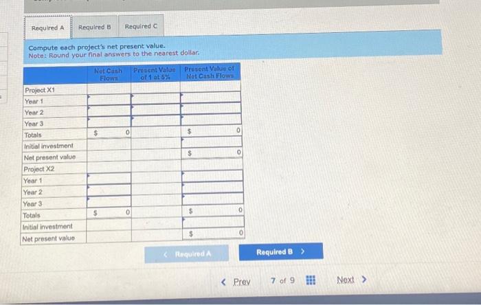 Exercise 26-10 (Algo) Net present value, unequal cash | Chegg.com