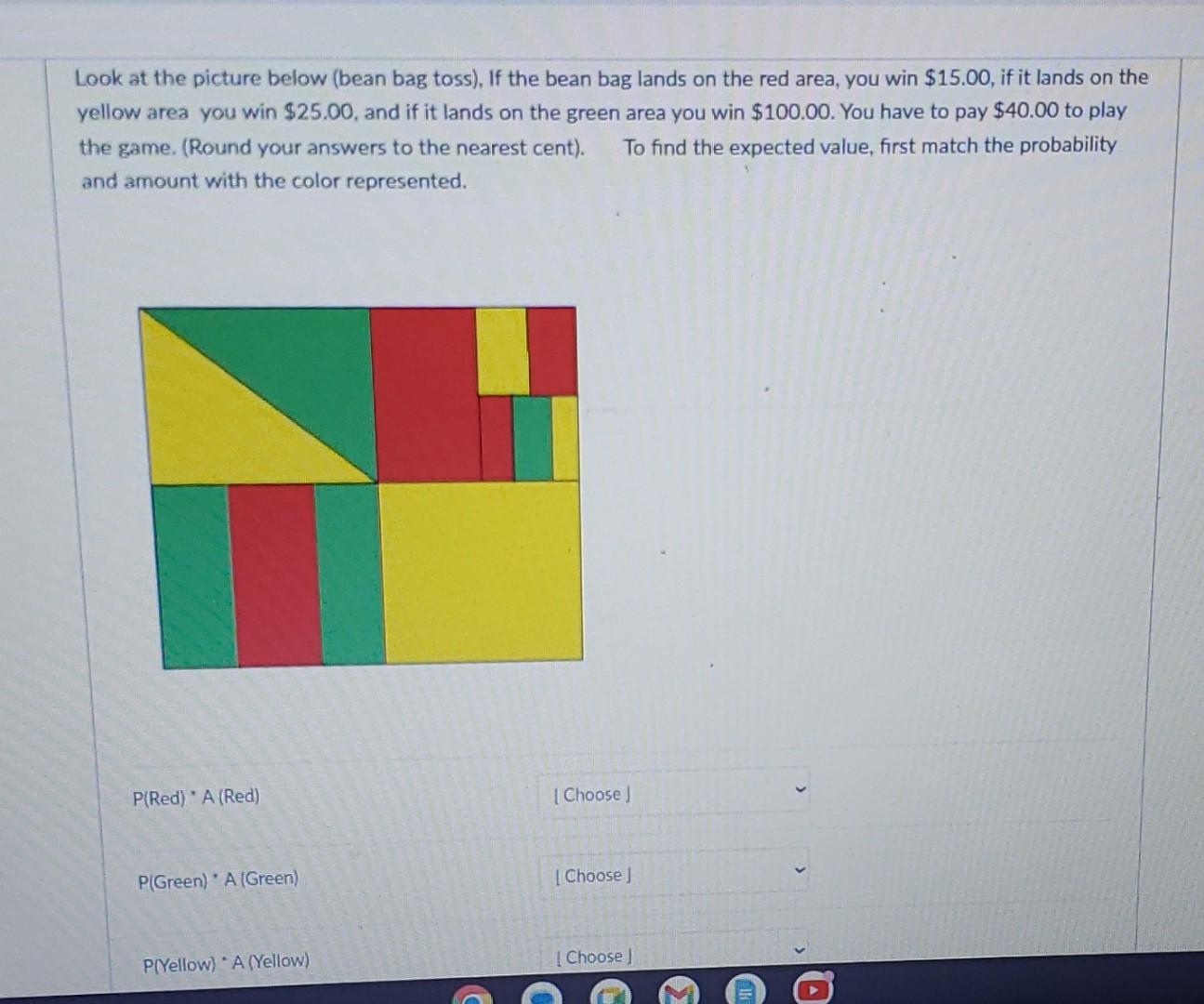 Solved Look at the picture below (bean bag toss), If the | Chegg.com
