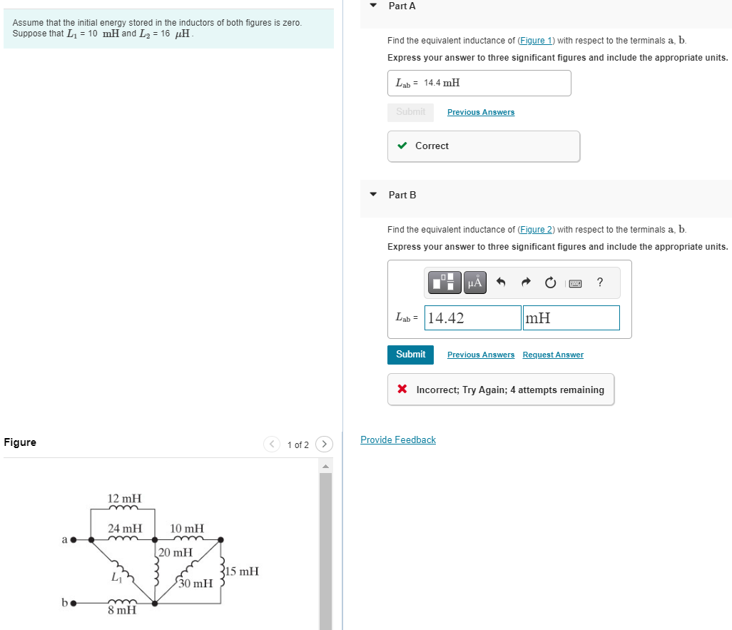 Solved Part AAssume that the initial energy stored in the | Chegg.com