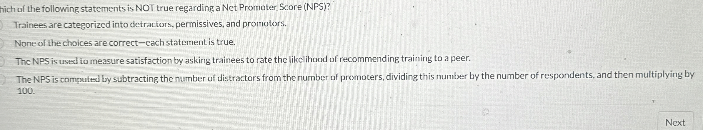 Solved hich of the following statements is NOT true | Chegg.com