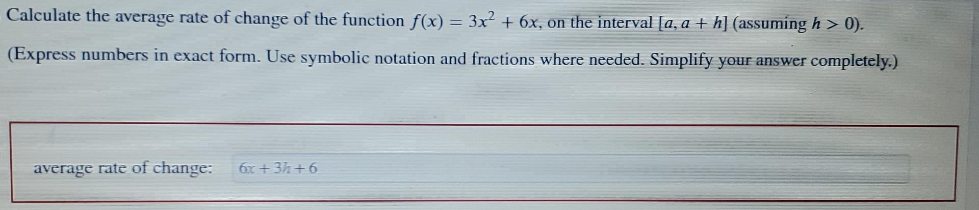 Solved Calculate the average rate of change of the function | Chegg.com