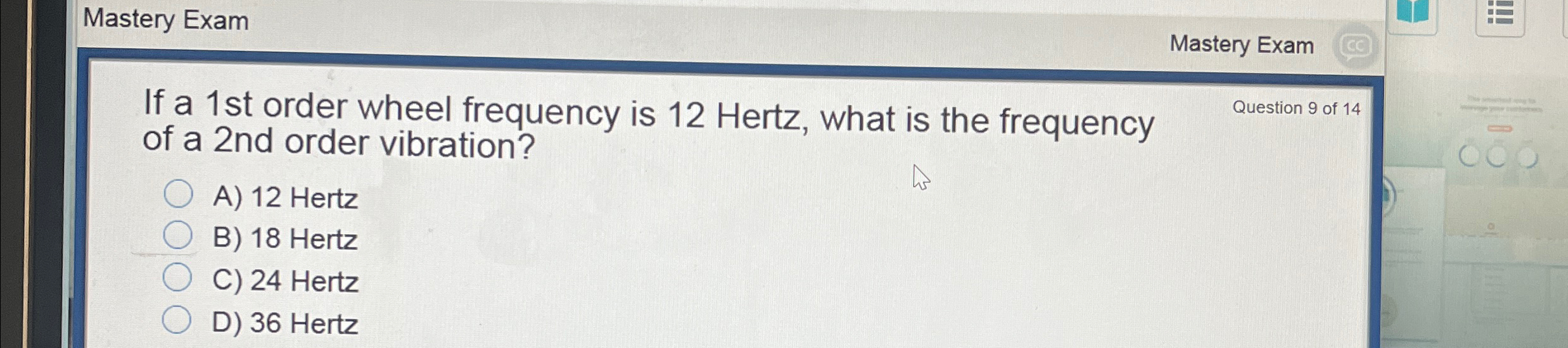 Solved Mastery ExamMastery ExamIf a 1st order wheel | Chegg.com