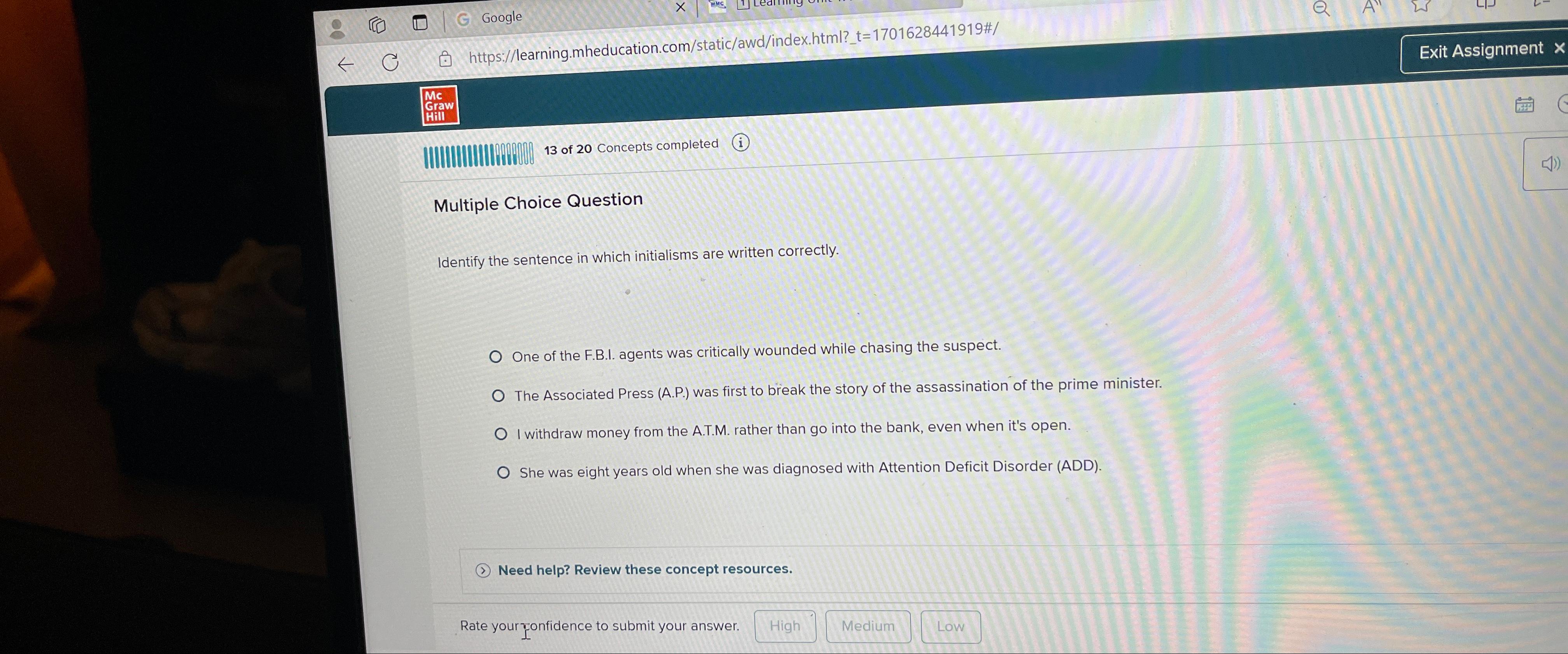 Solved Multiple Choice QuestionIdentify the sentence in | Chegg.com