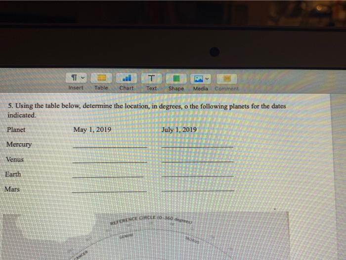 Solved TI T Text Insert Table Chart Shape Media Comment 5. | Chegg.com