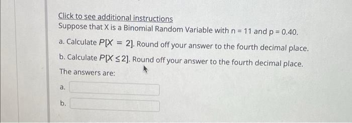 Solved Click to see additional instructions Suppose that X | Chegg.com