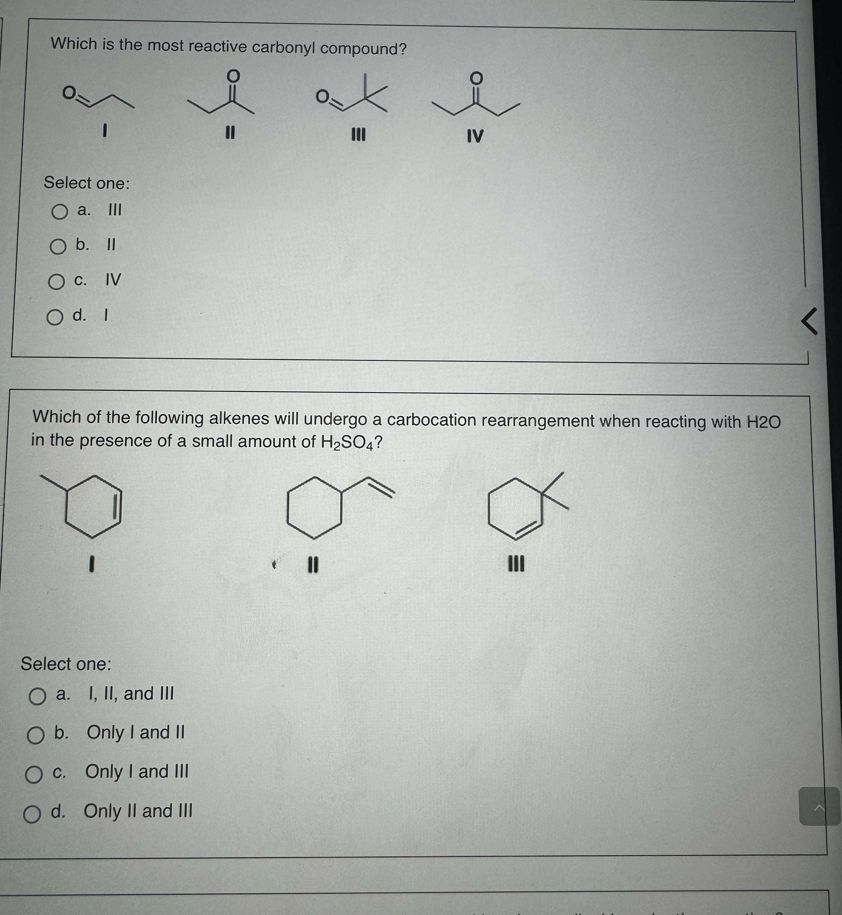 Solved Which is the most reactive carbonyl compound?Select | Chegg.com