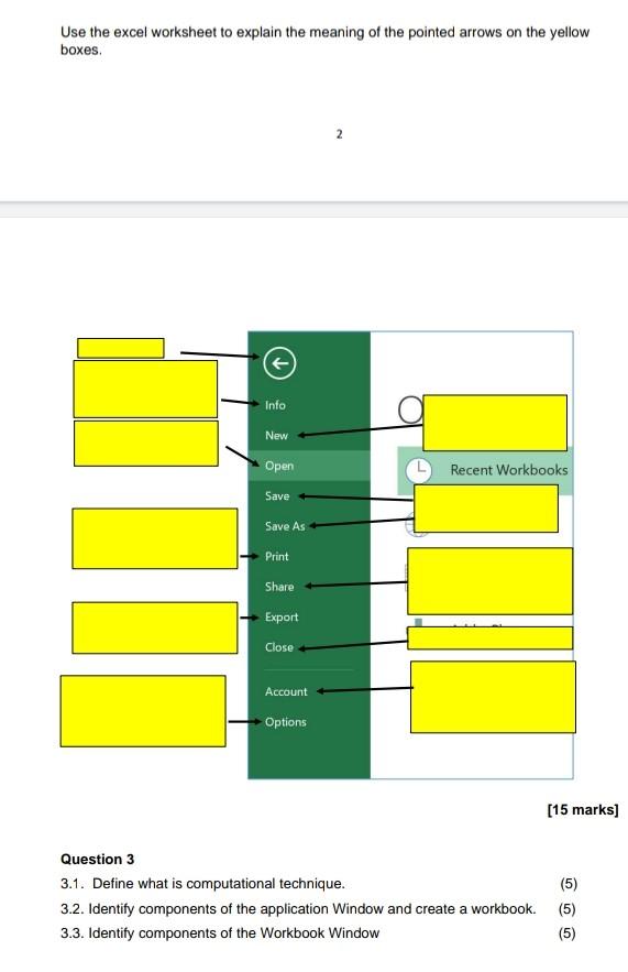 Solved Use the excel worksheet to explain the meaning of the | Chegg.com