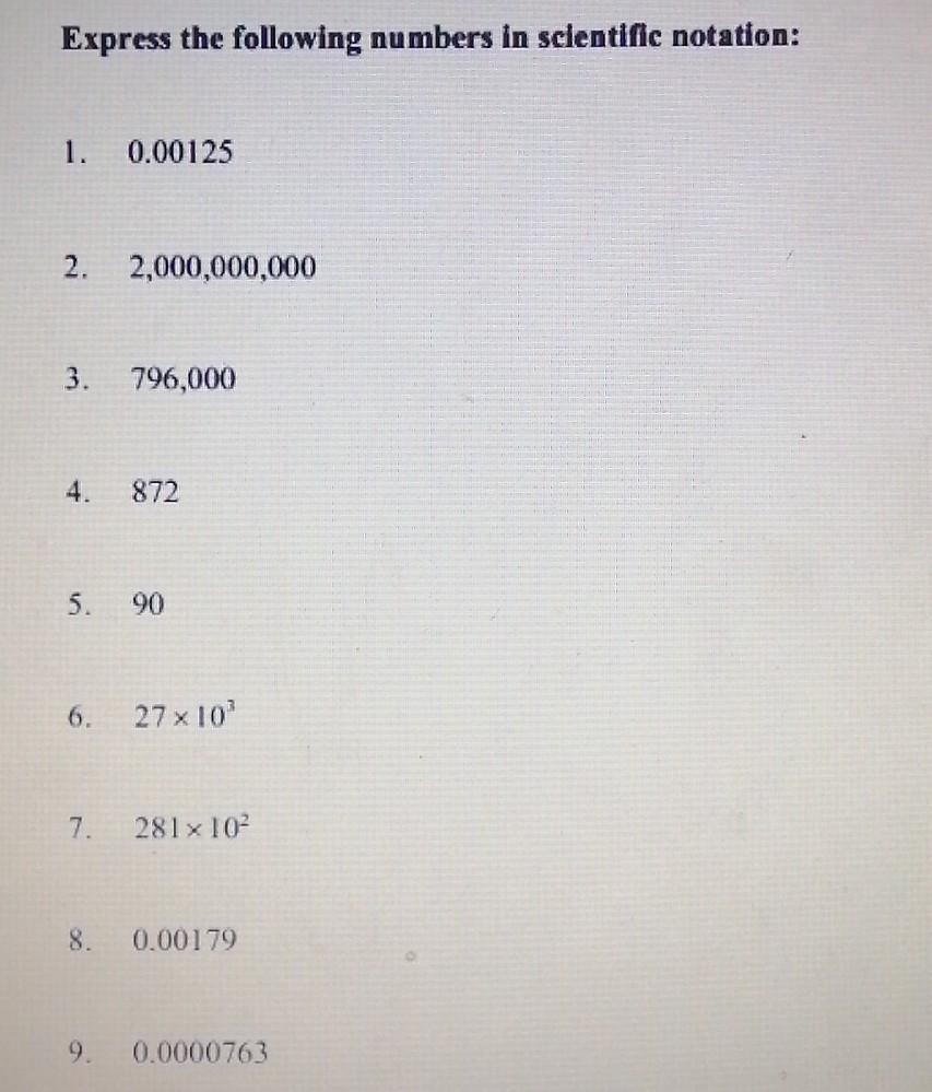 Solved 133 Write this quantity in scientific notation: one | Chegg.com