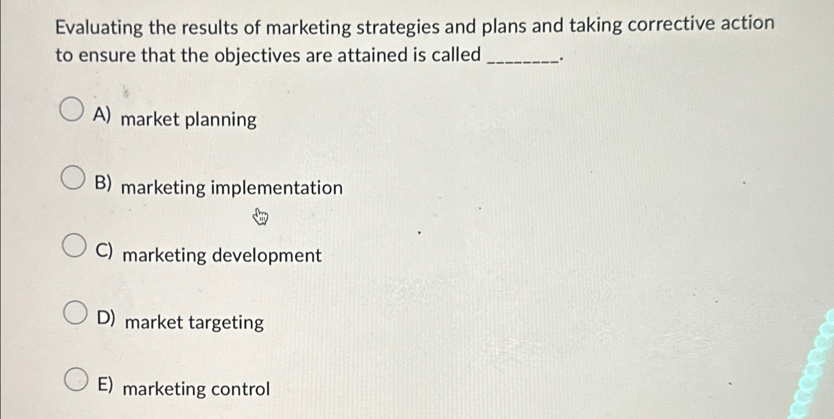 Solved Evaluating the results of marketing strategies and | Chegg.com